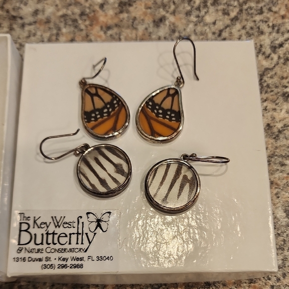 key west butterfly | Jewelry | Earrings Set 2 Pairs Butterfly Wing ...